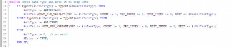 VARIANT data type in TIA Portal, Example of using Reference