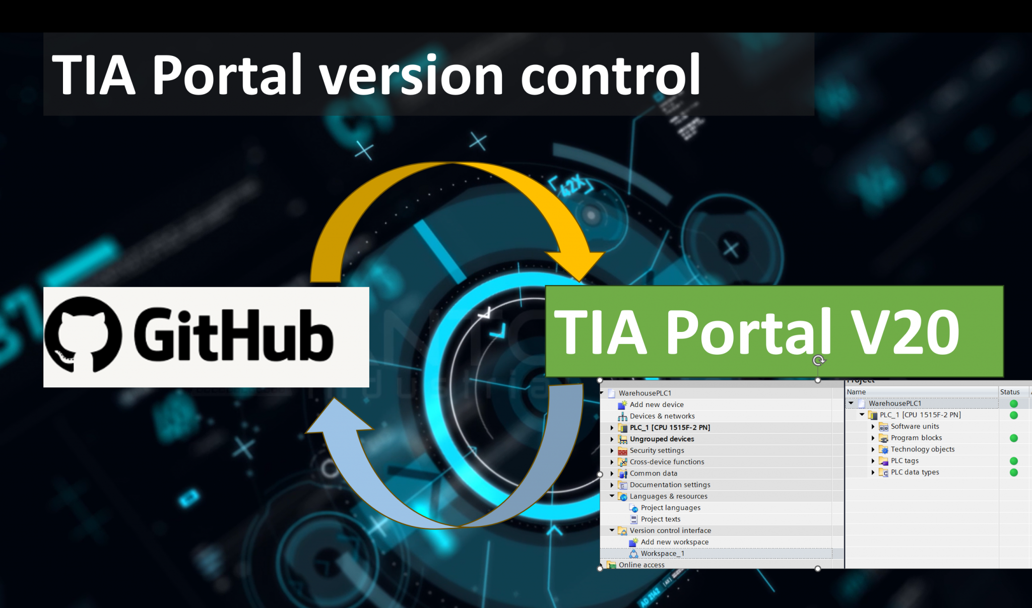 TIA Portal version control using GitHub